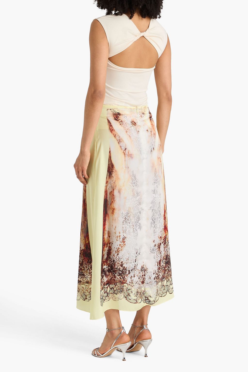 Y/PROJECT Maxirock aus Satin mit Print | THE OUTNET