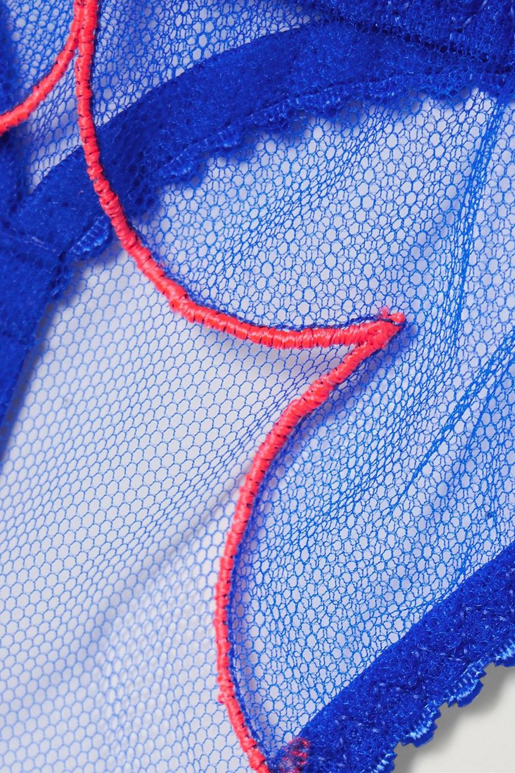 AGENT PROVOCATEUR Lorna bow-embellished embroidered tulle low-rise ...