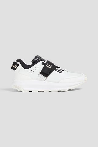 DUNHILL Aerial Strap two-tone perforated leather sneakers | THE OUTNET