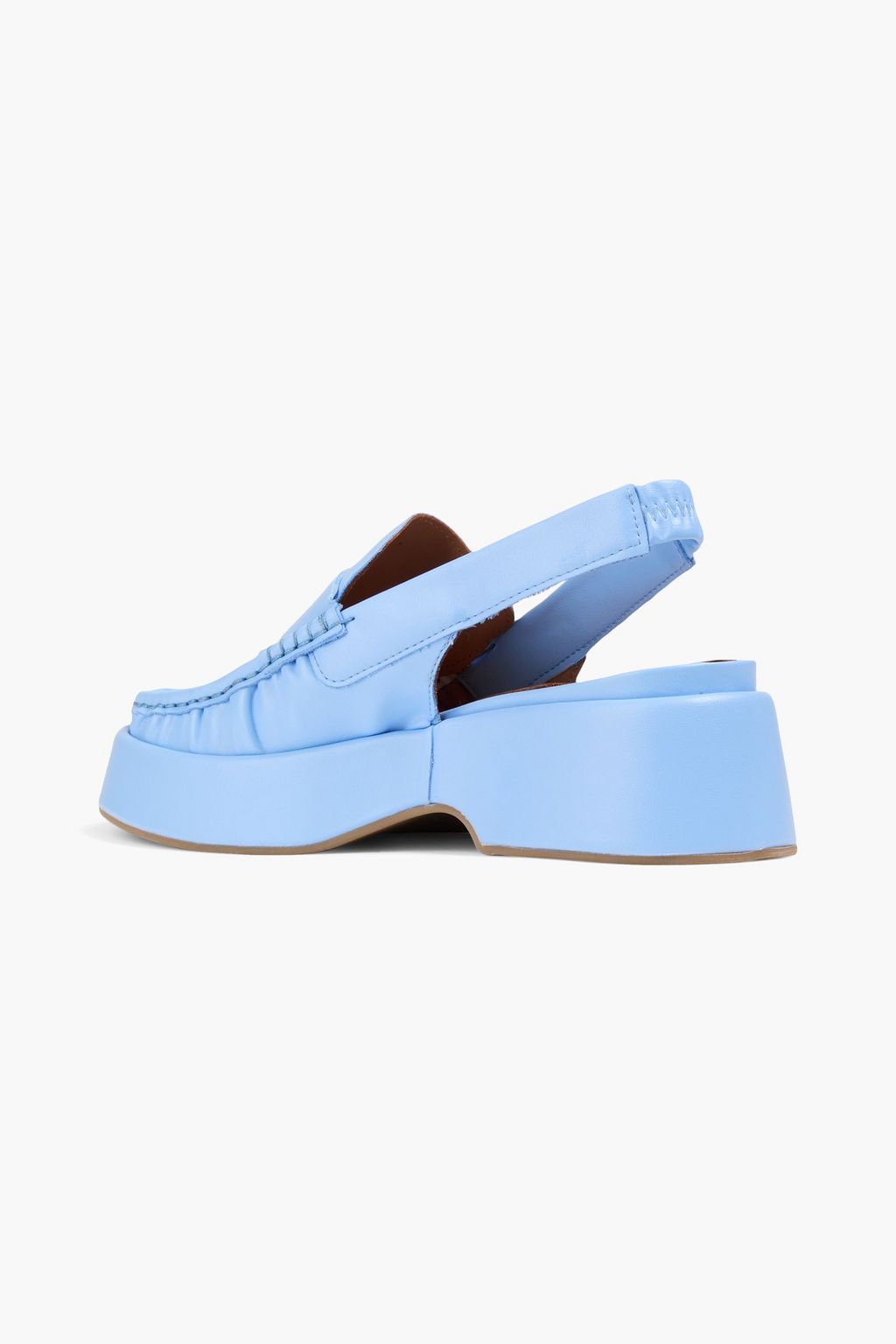 GANNI Embellished faux leather platform slingback pumps | THE OUTNET