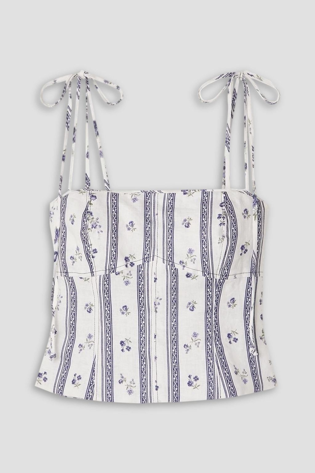 REFORMATION Blanchard shirred printed linen camisole | 최대 70% 세일 | THE ...