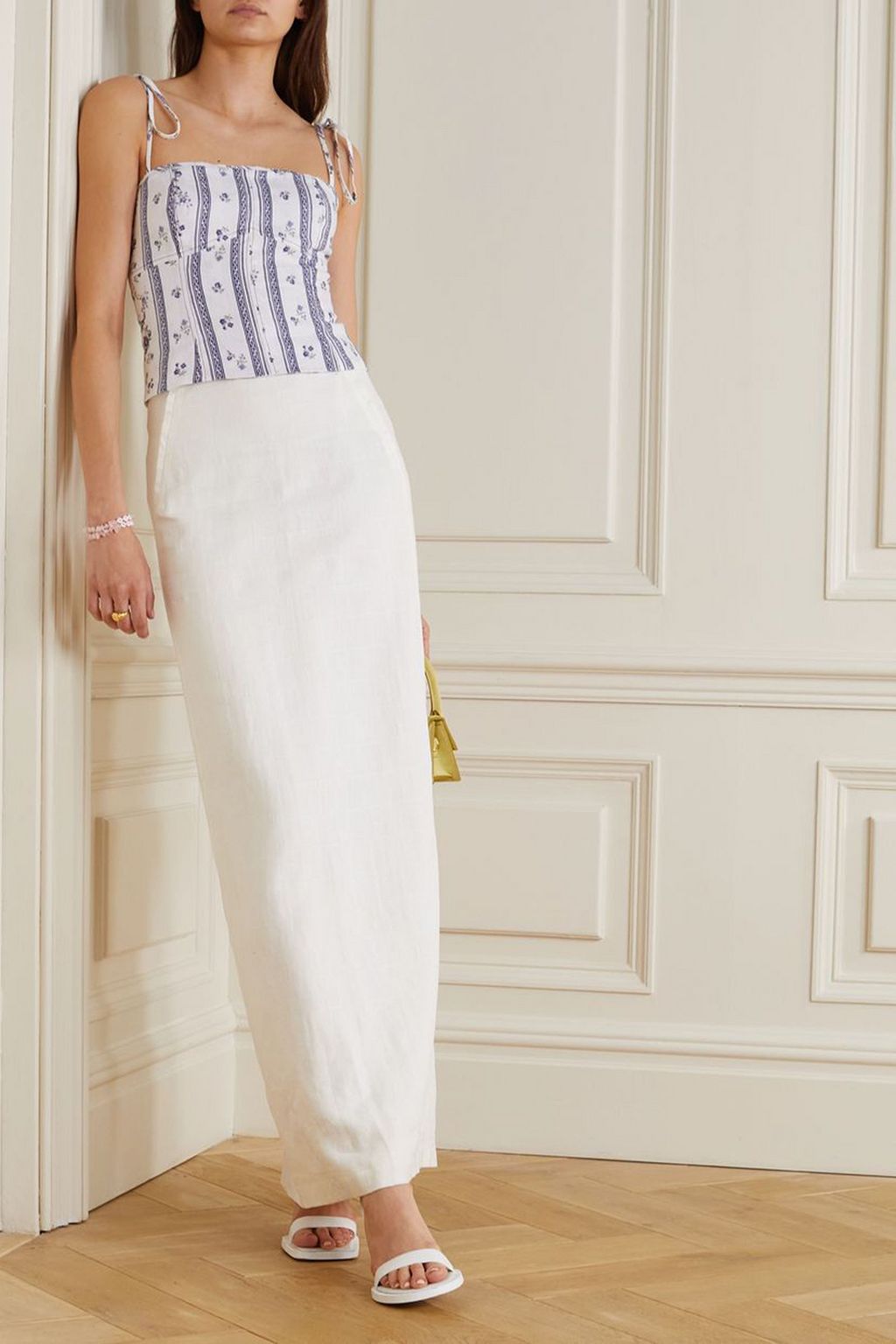 REFORMATION Blanchard shirred printed linen camisole | 최대 70% 세일 | THE ...