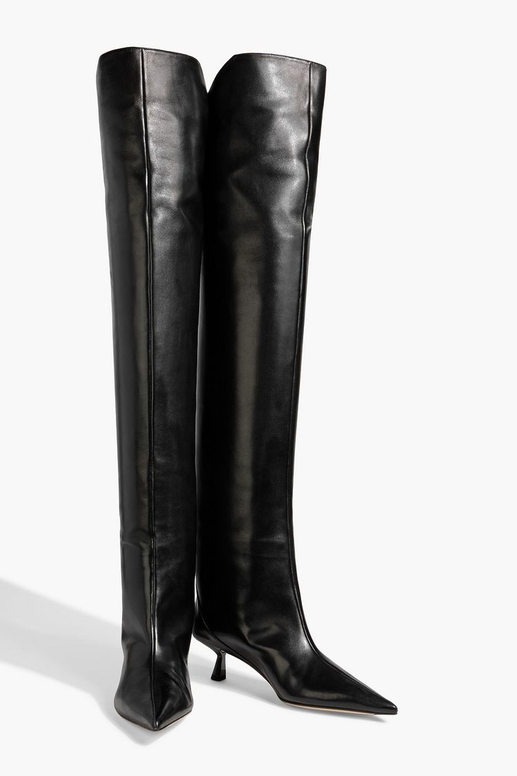JIMMY CHOO Vari 45 leather over-the-knee boots | THE OUTNET