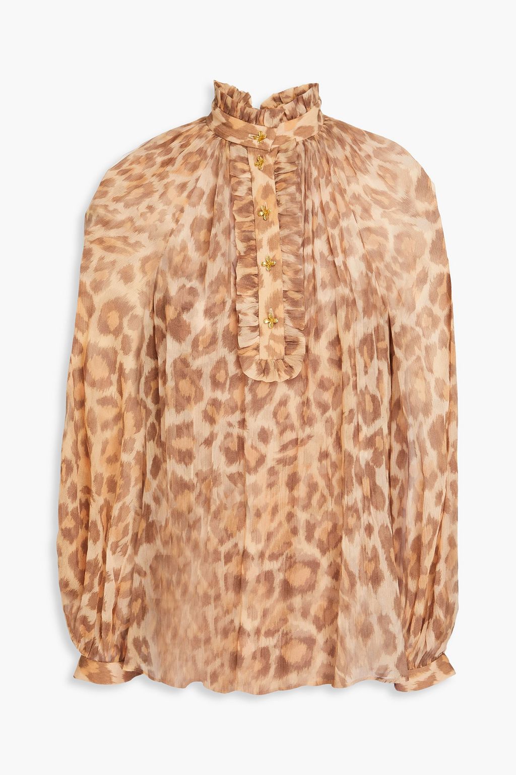 ZIMMERMANN Leopard-print silk-crepon blouse | THE OUTNET