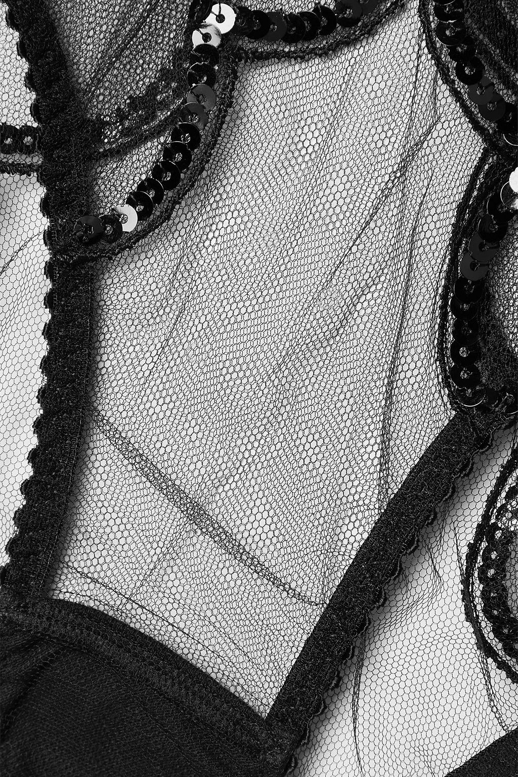 AGENT PROVOCATEUR Lorna Party sequin-embellished tulle briefs | THE OUTNET