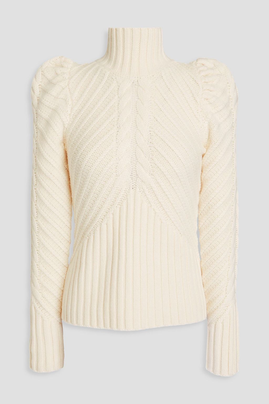 ZIMMERMANN Cable-knit wool-blend turtleneck sweater | THE OUTNET