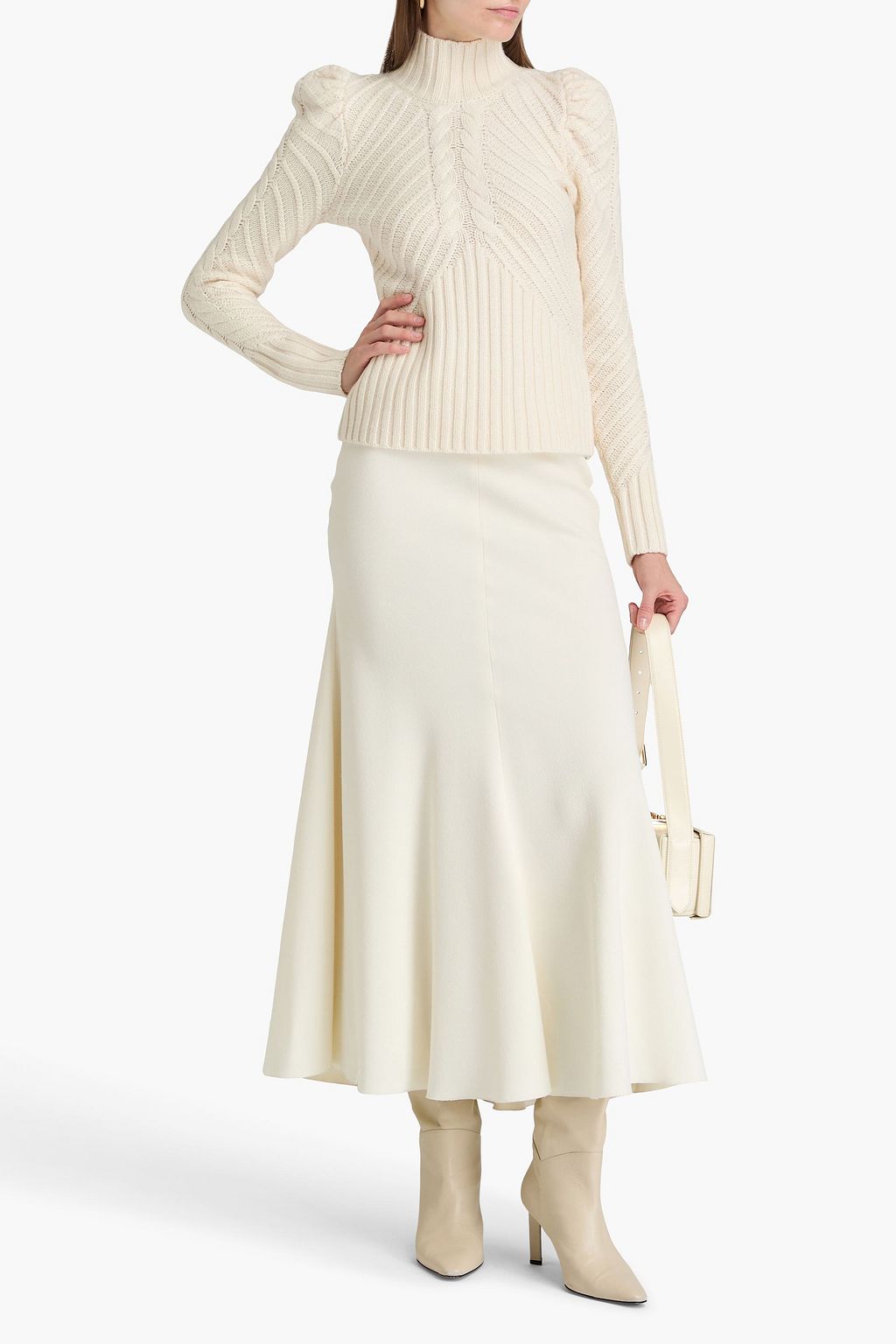 ZIMMERMANN Cable-knit wool-blend turtleneck sweater | THE OUTNET