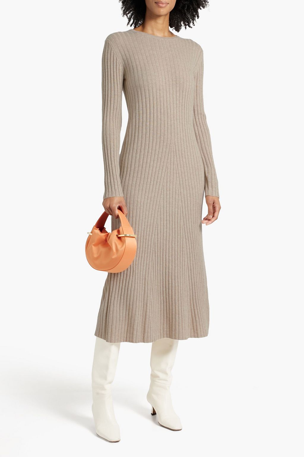 LISA YANG Samantha ribbed cashmere midi dress | THE OUTNET