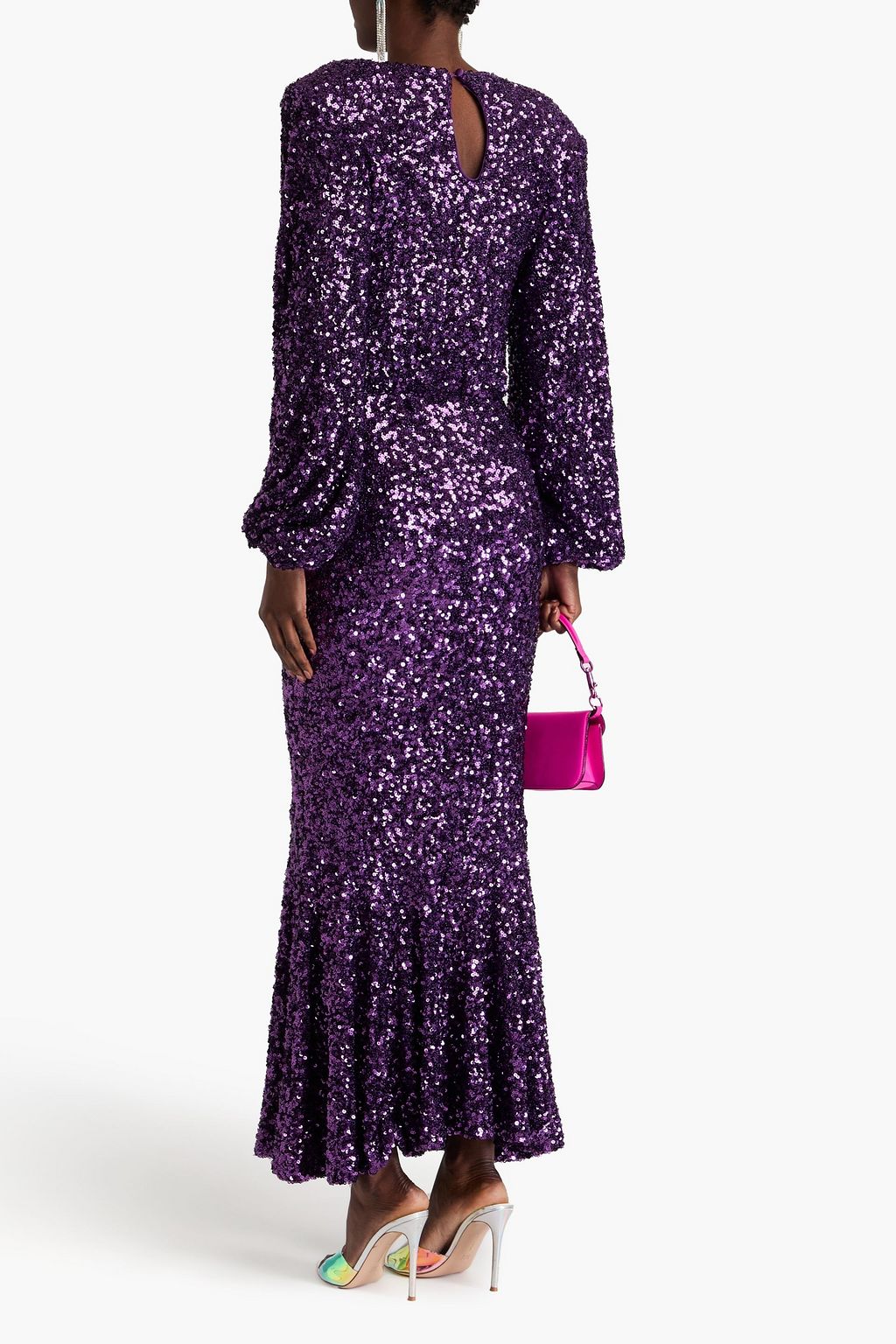 ROTATE BIRGER CHRISTENSEN Sequined stretch-tulle maxi dress | THE OUTNET