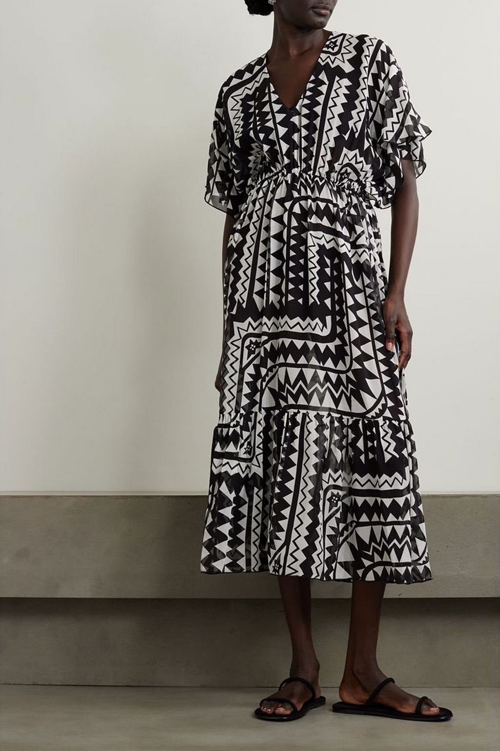ERES Printed silk-crepon midi dress | THE OUTNET