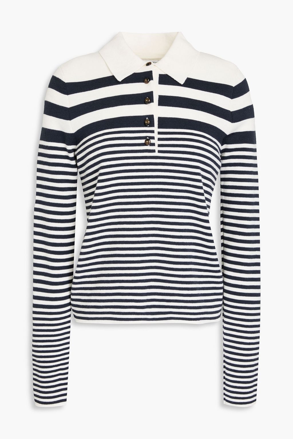 VERONICA BEARD Raj striped merino wool polo shirt | THE OUTNET