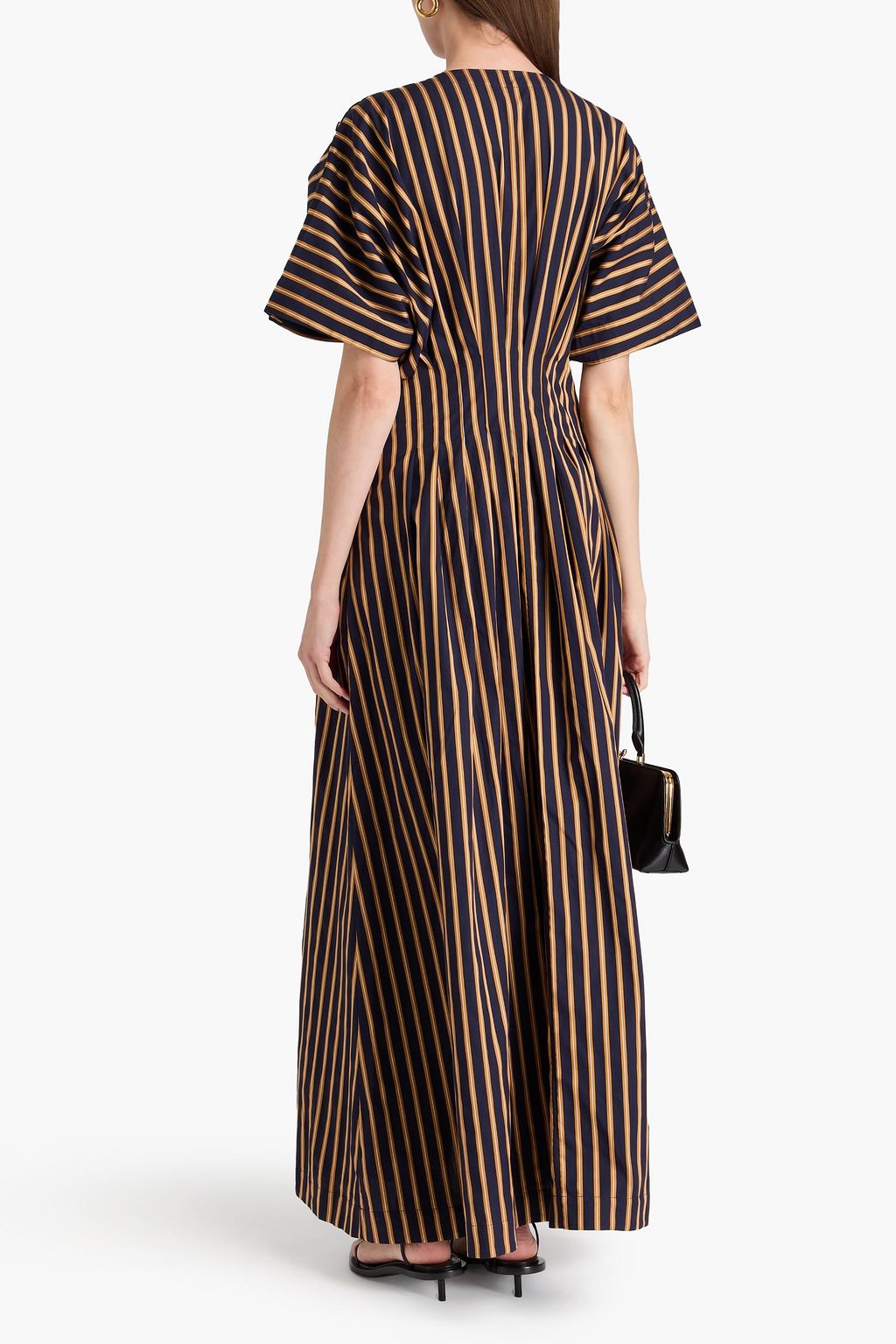 PALMER//HARDING Exhale striped cotton-poplin maxi dress | THE OUTNET
