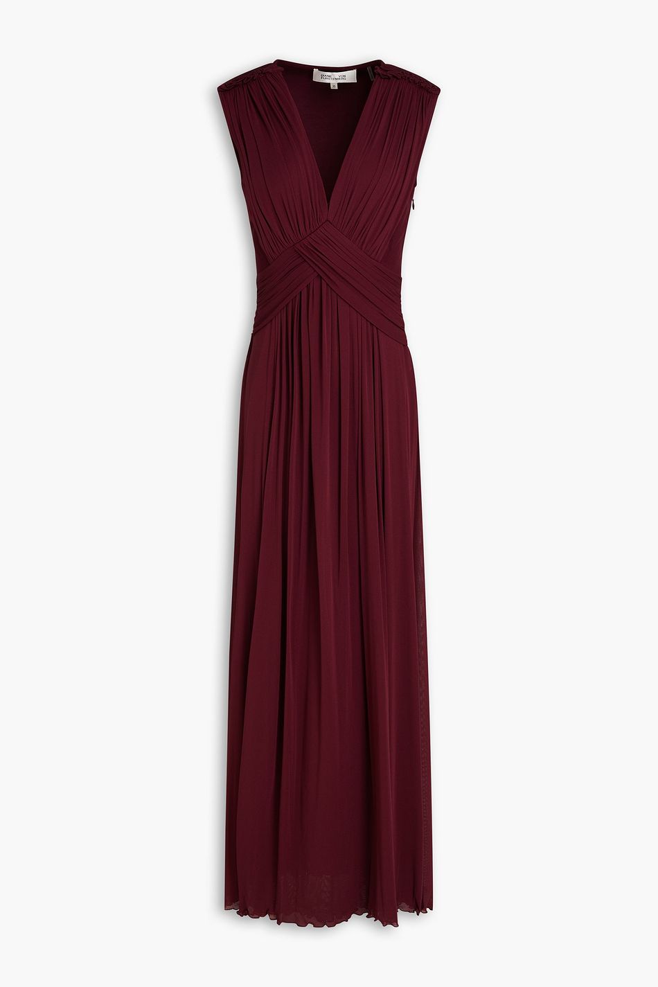 DIANE VON FURSTENBERG Marika ruched stretch-mesh maxi dress | THE OUTNET