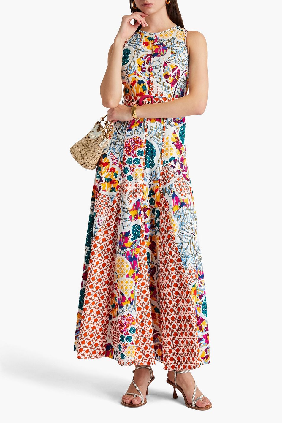 DIANE VON FURSTENBERG Elliot printed stretch-cotton poplin maxi dress ...