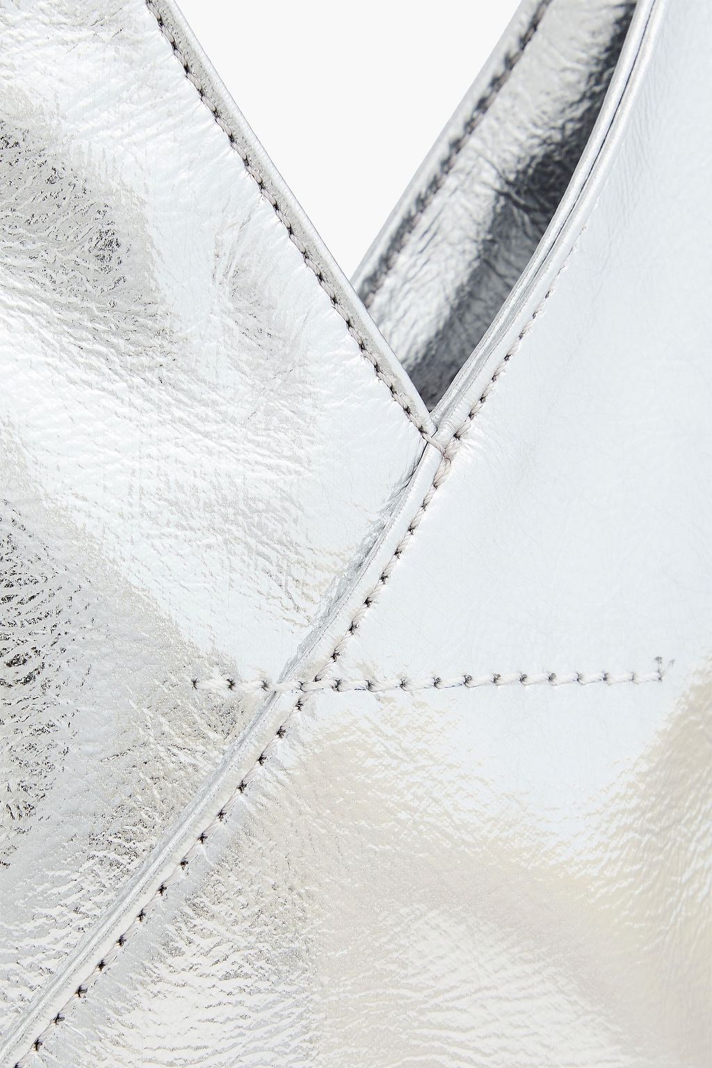 MM6 MAISON MARGIELA Japanese metallic faux leather tote | THE OUTNET