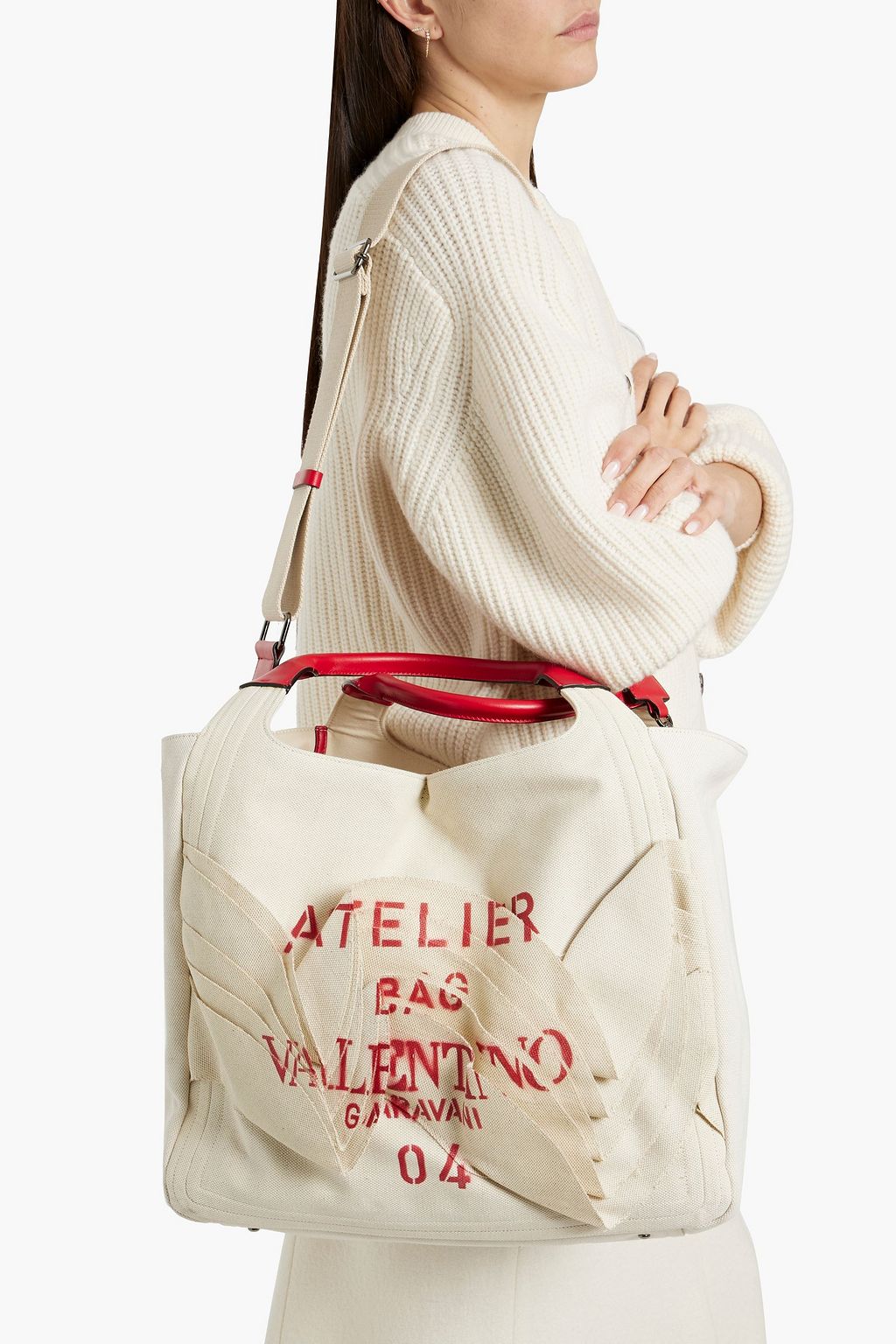 VALENTINO GARAVANI Atelier 04 printed canvas tote | THE OUTNET