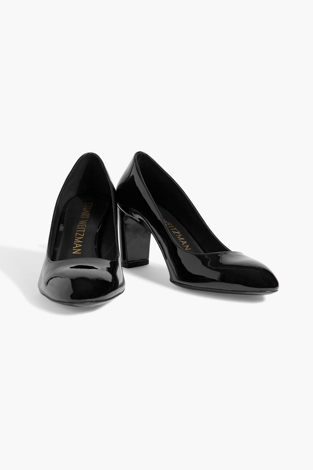 STUART WEITZMAN Vida 75 patent-leather pumps | THE OUTNET
