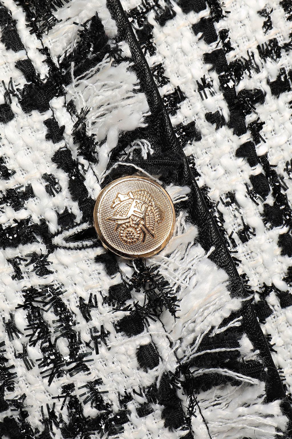 WALTER BAKER Baca faux leather-trimmed bouclé-tweed jacket | THE OUTNET