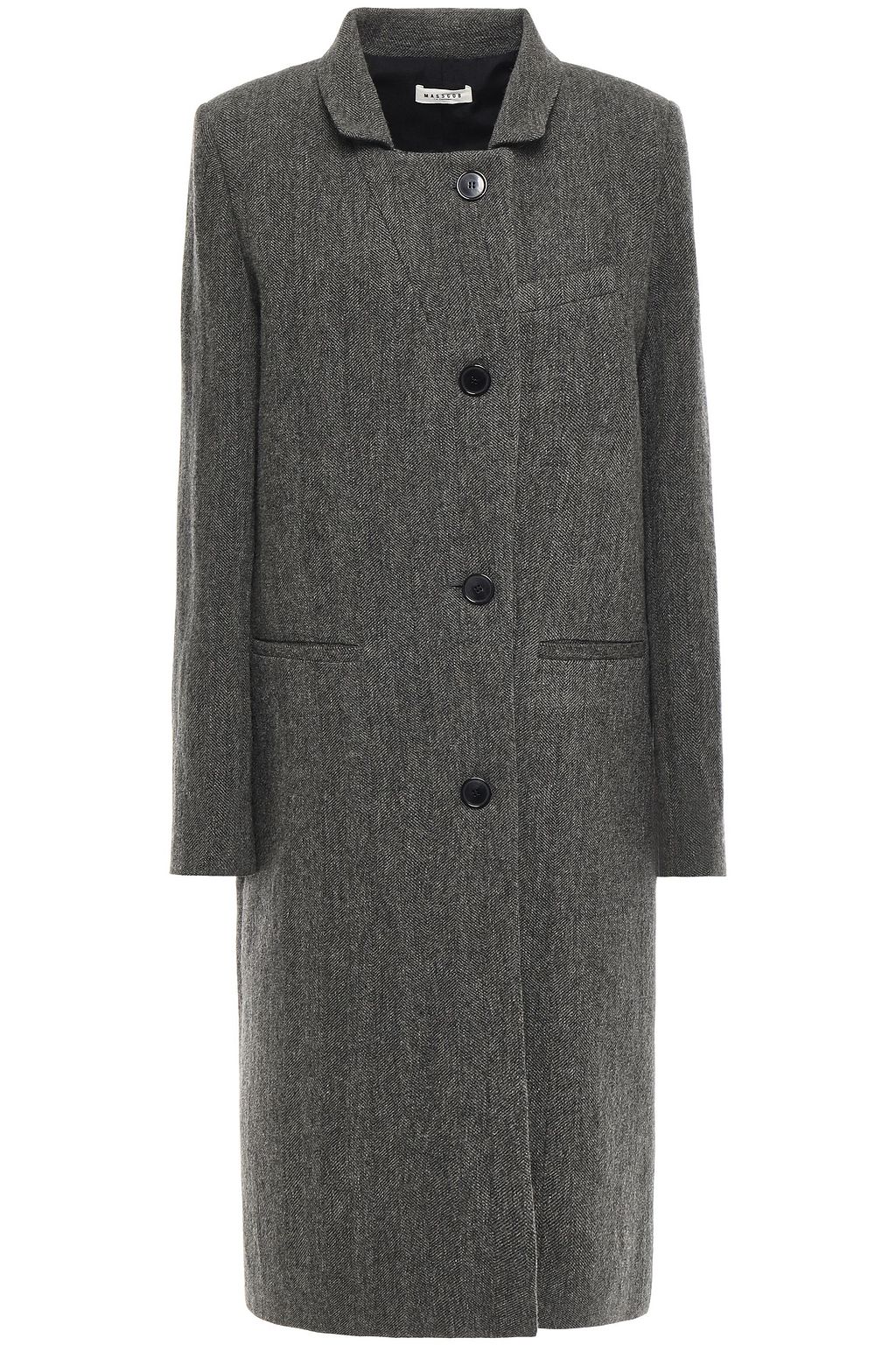 MASSCOB Bronte herringbone wool and linen-blend coat | THE OUTNET