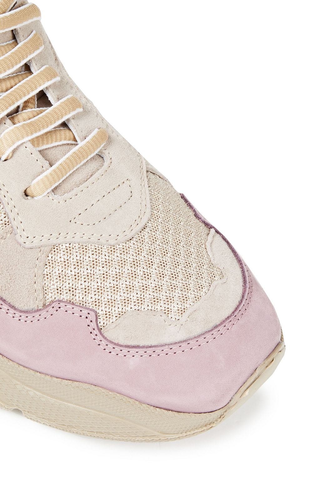 IRO Curve Runner mesh and suede sneakers | THE OUTNET