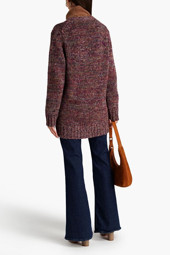 CHLOÉ Marled cashmere and wool-blend cardigan | THE OUTNET