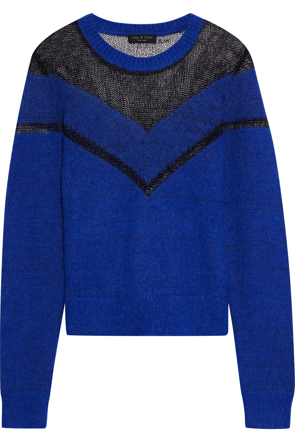 RAG & BONE Blaze burnout-effect brushed knitted sweater | THE OUTNET