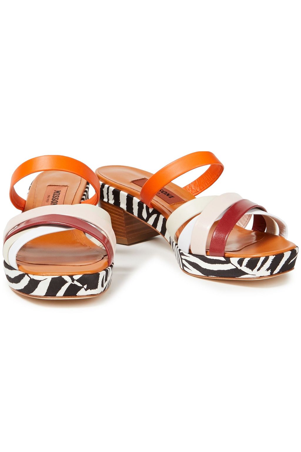 MISSONI Color-block leather mules | THE OUTNET