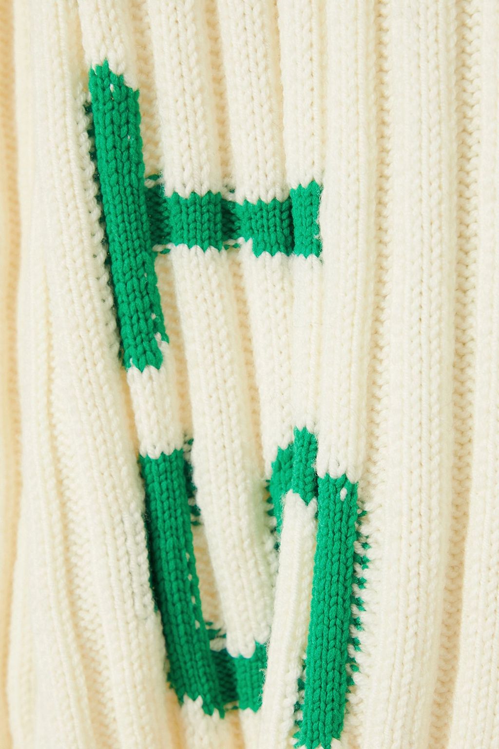 Stella Mccartney Ed Curtis Ribbed Jacquard Knit Wool Blend Turtleneck