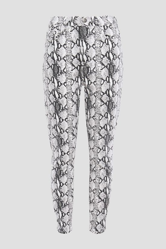 FRAME Ali cropped snake-print high-rise skinny jeans | THE OUTNET