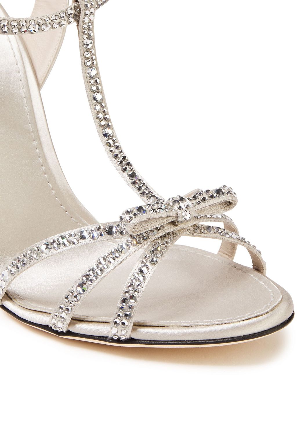 Dolceandgabbana Crystal Embellished Satin Sandals The Outnet