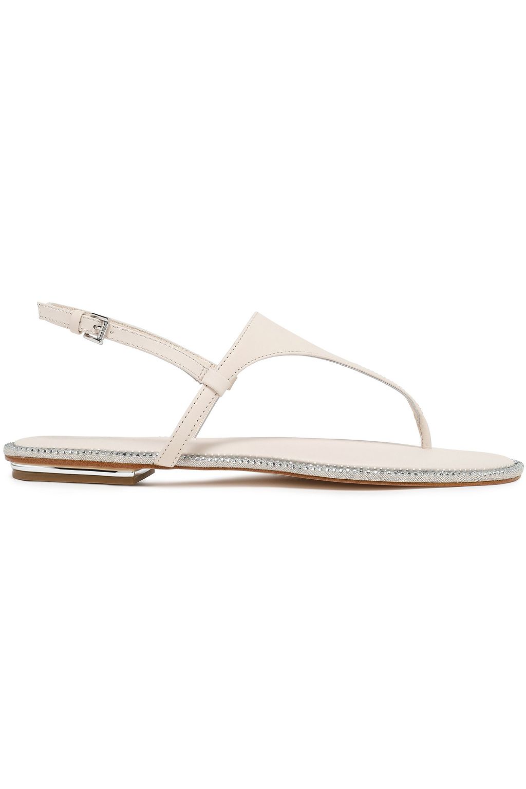 Michael Michael Kors Crystal Embellished Leather Sandals The Outnet