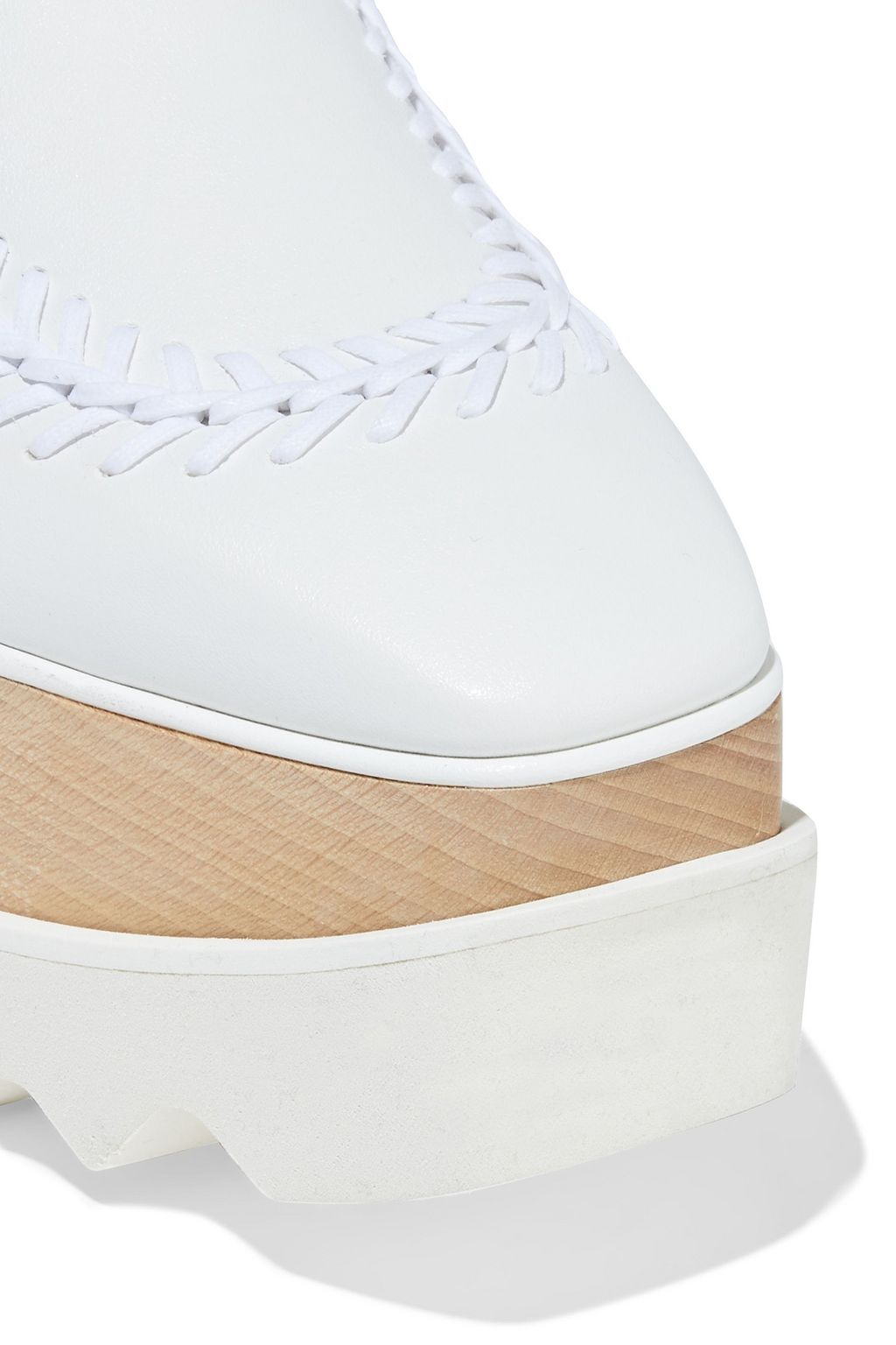 STELLA MCCARTNEY Elyse whipstitched faux leather platform brogues | THE ...