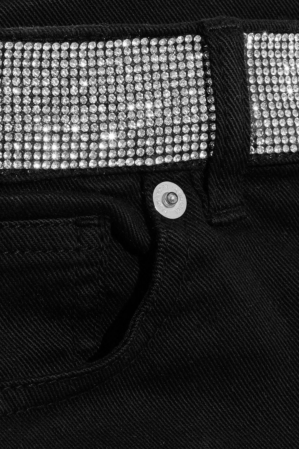 Black Crystal-embellished high-rise skinny jeans | Sale up to 70% off ...