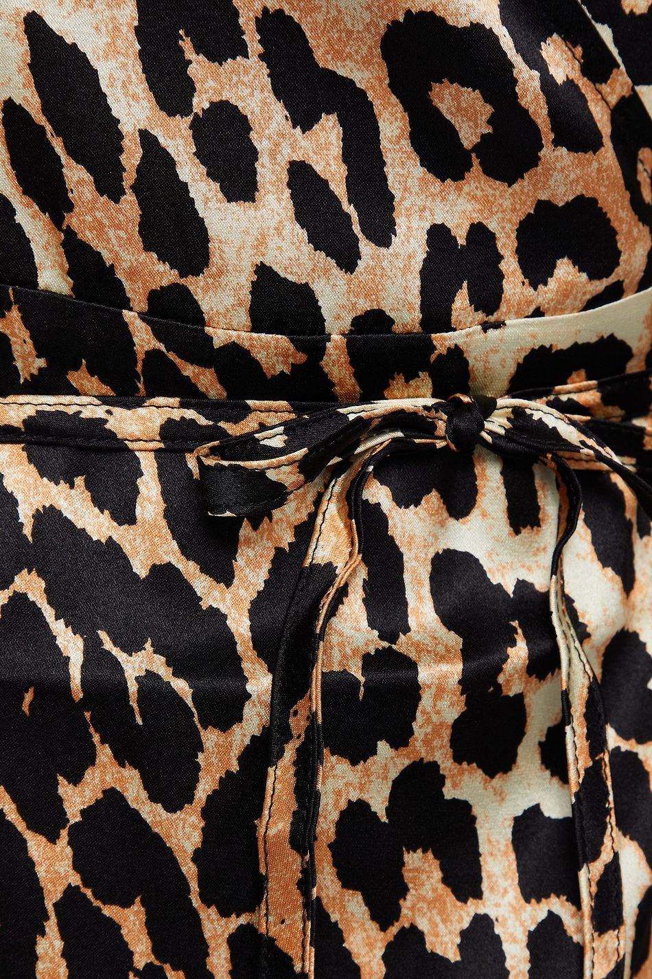 Ganni Leopard Print Silk Blend Satin Midi Wrap Dress The Outnet