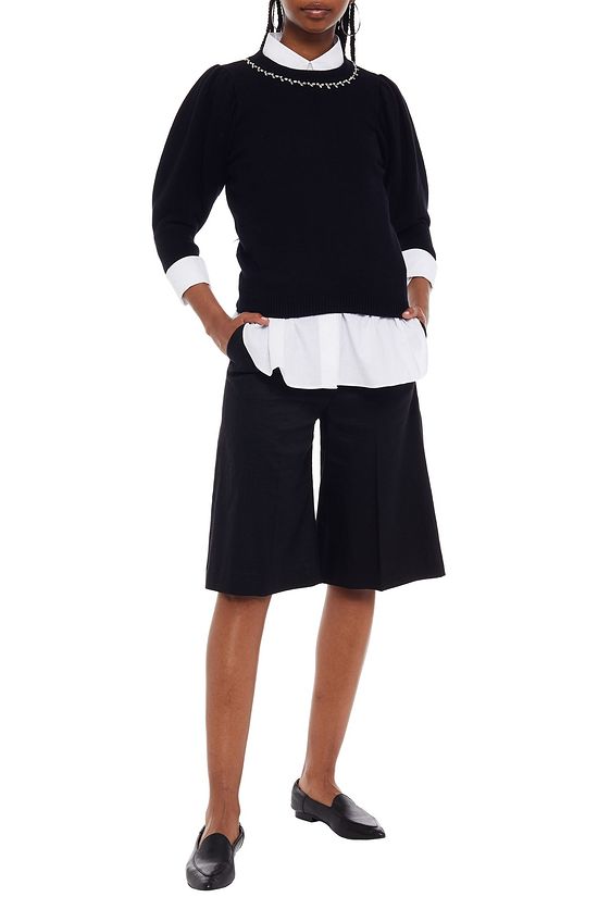 BA&SH Nea embellished cotton, silk and cashmere-blend sweater | THE OUTNET