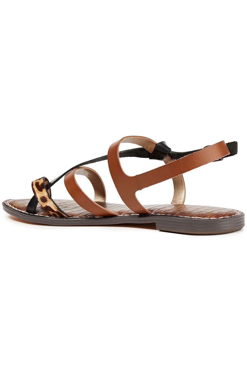 Sam Edelman Leather And Leopard Print Calf Hair Sandals The Outnet