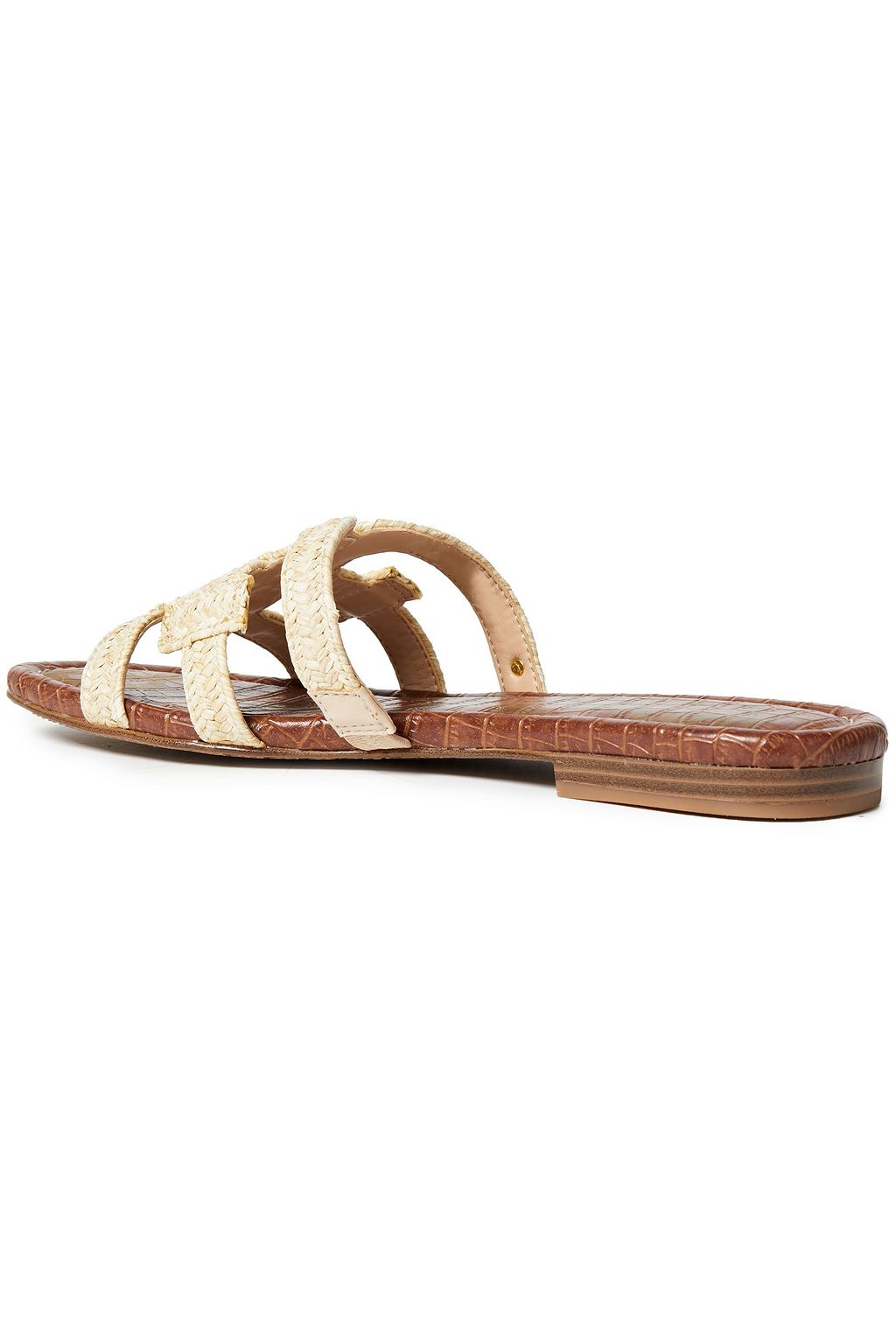 SAM EDELMAN Woven raffia slides | THE OUTNET
