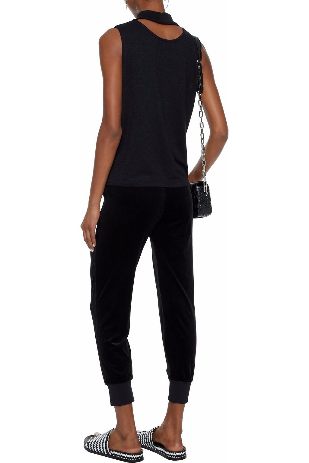 RAG & BONE Scout cropped velvet track pants | THE OUTNET