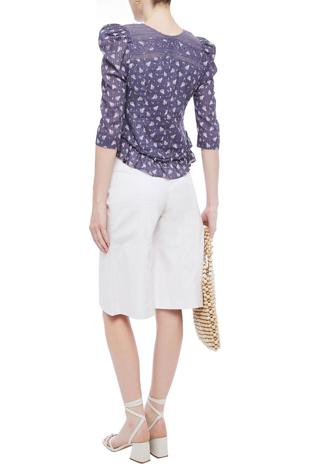 LOVESHACKFANCY Brenna ruffled floral-print cotton-jacquard jacket | THE ...