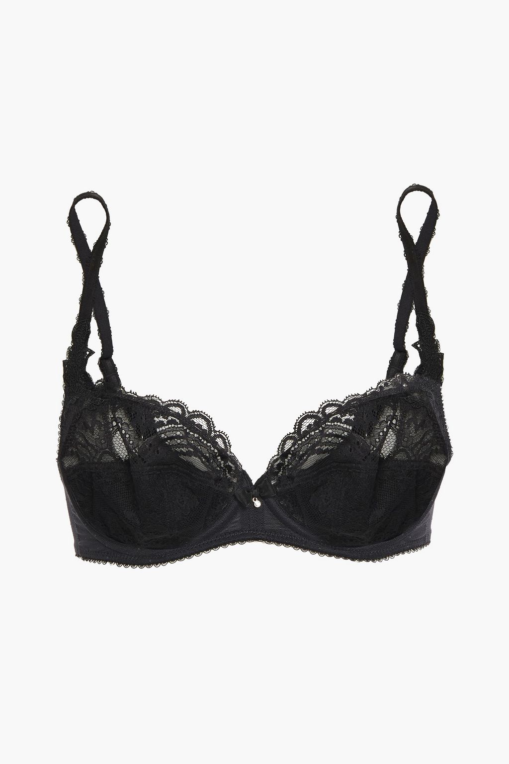 WACOAL Stretch-lace and point d'esprit underwired bra | THE OUTNET