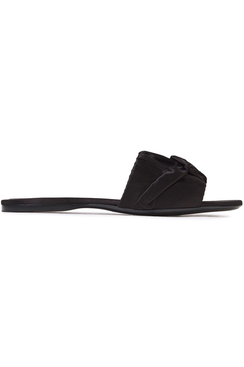 THE ROW Ellen ruched satin slides | THE OUTNET