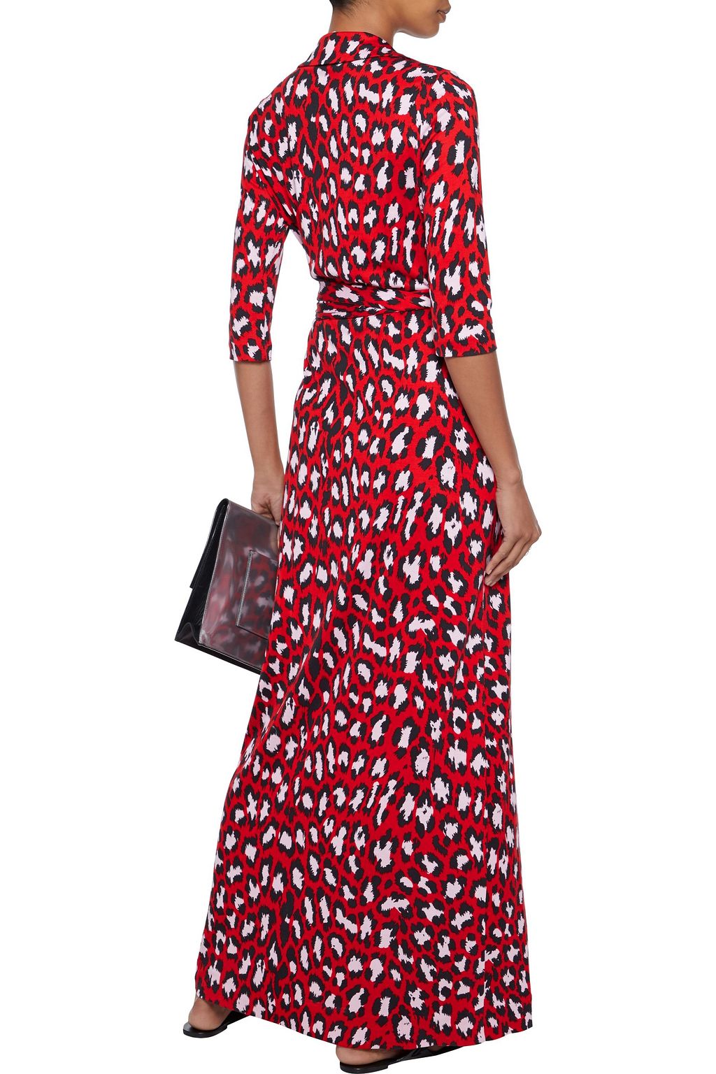 DIANE VON FURSTENBERG Abigail leopard-print silk-jersey maxi wrap dress | THE OUTNET