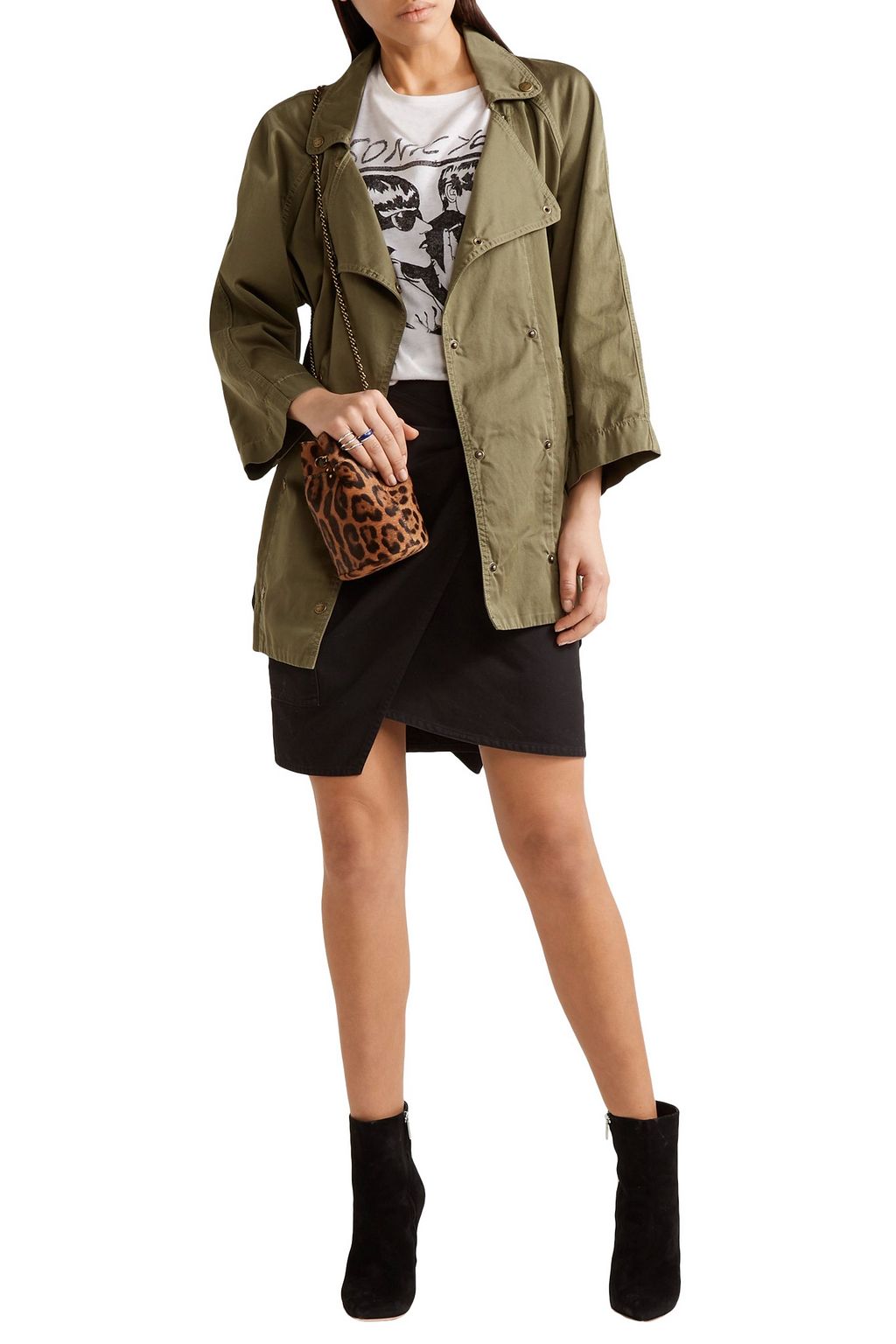 JÉRÔME DREYFUSS Popeye mini leopard-print calf-hair bucket bag | THE OUTNET