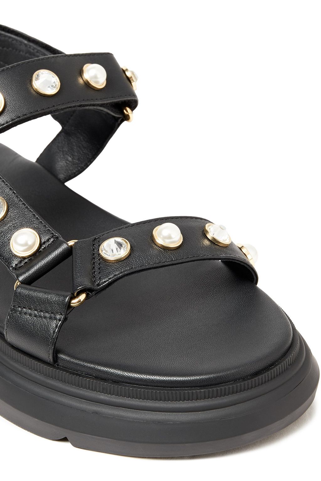 STUART WEITZMAN Embellished leather slingback sandals | THE OUTNET