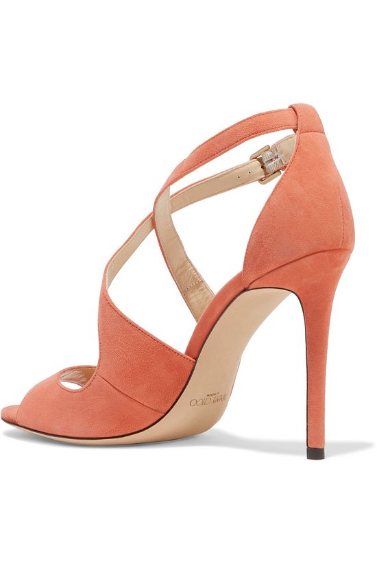 JIMMY CHOO Emily 100 suede sandals | THE OUTNET