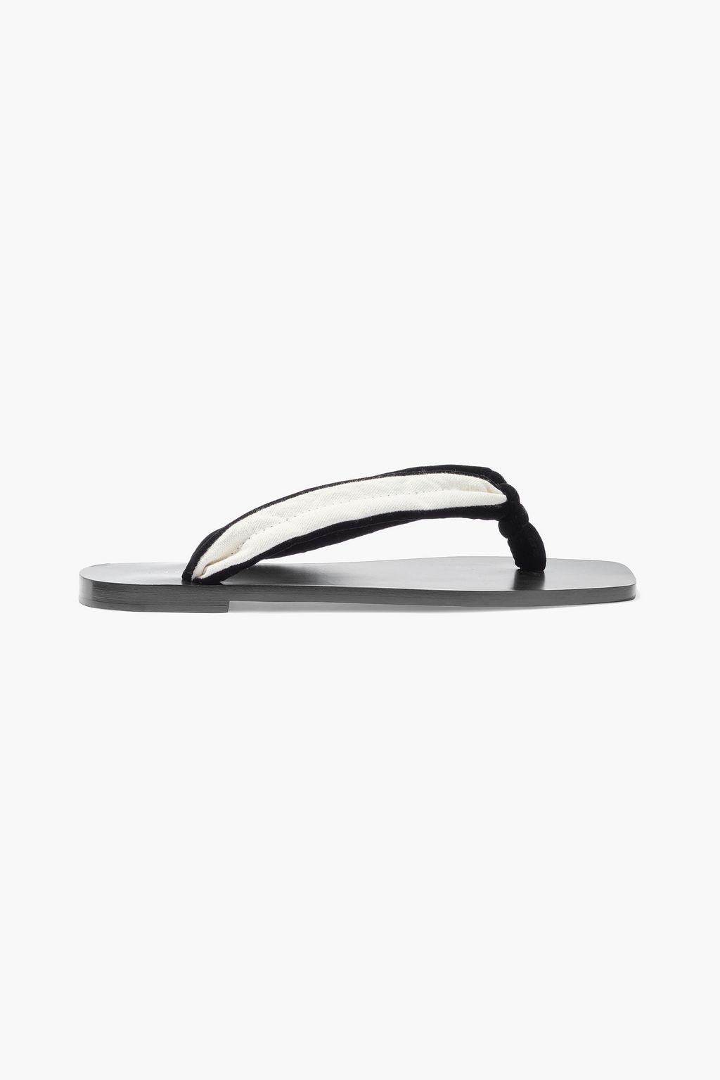 THE ROW Swan canvas and velvet sandals | THE OUTNET