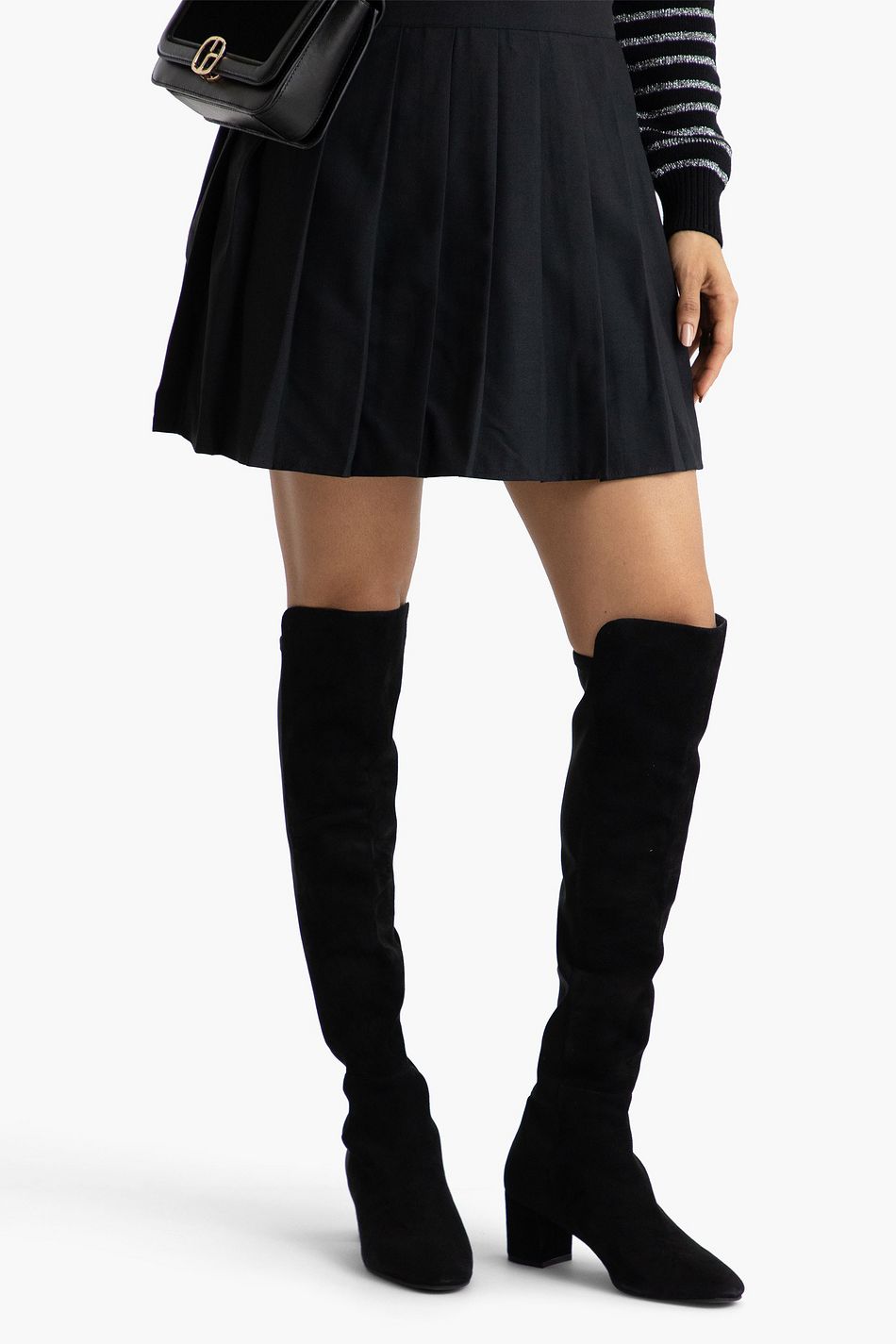 STUART WEITZMAN Gillian 60 microstretch and suede over-the-knee boots | THE OUTNET