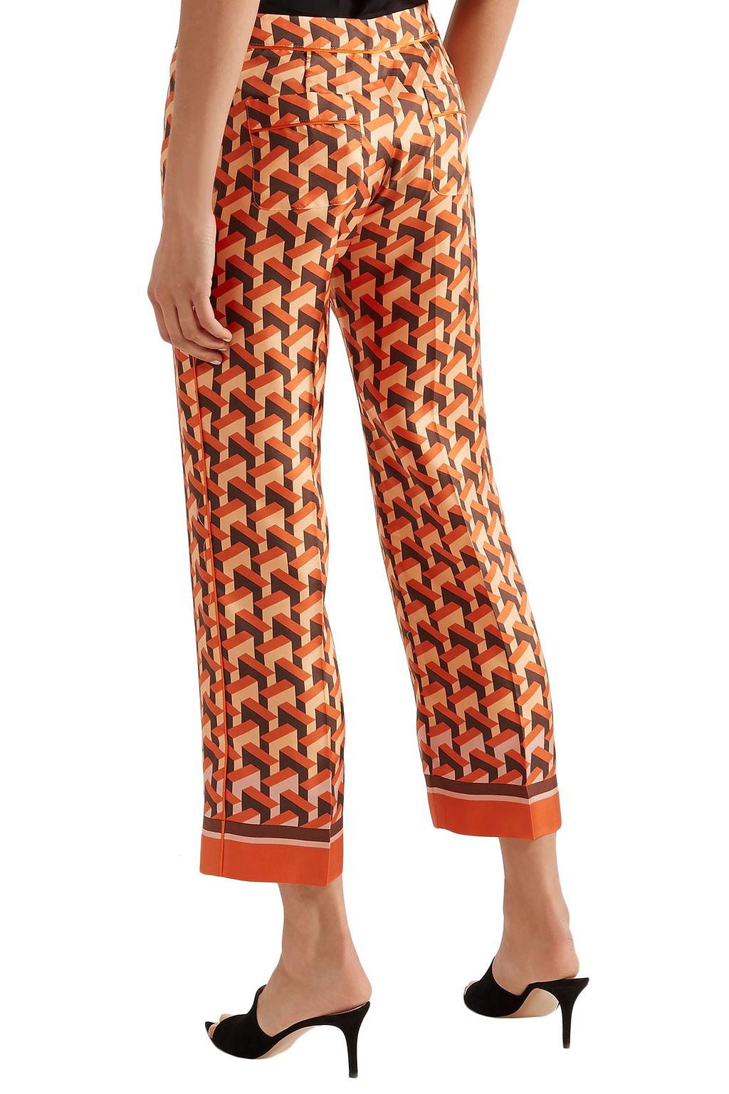 F.R.S. FOR RESTLESS SLEEPERS Ceo printed silk-twill straight-leg pants ...
