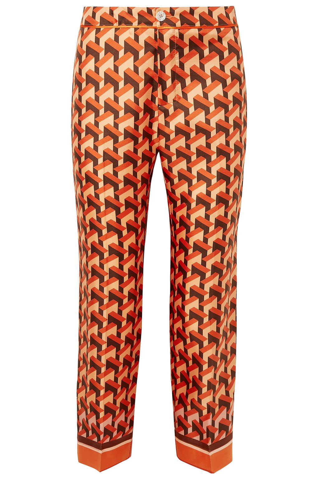 F.R.S. FOR RESTLESS SLEEPERS Ceo printed silk-twill straight-leg pants ...