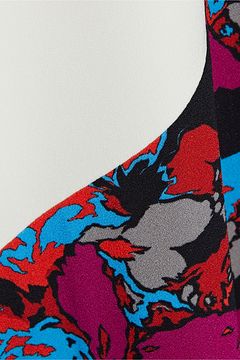 GIVENCHY Paneled floral-print crepe midi dress | THE OUTNET